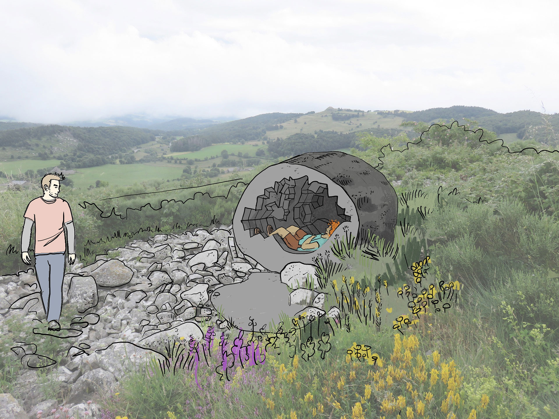 Une Géode à Saint Laurent de Muret - Parc naturel régional de l'Aubrac